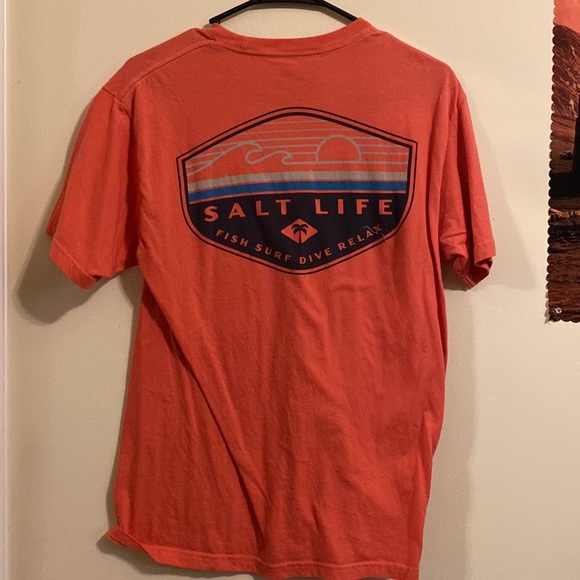 Salt Life | Shirts | Salt Life T Shirt Coral | Poshmark